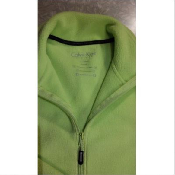 Calvin Klein | Tops | Calvin Klein Ck Performance Green Full Zip Fleece ...